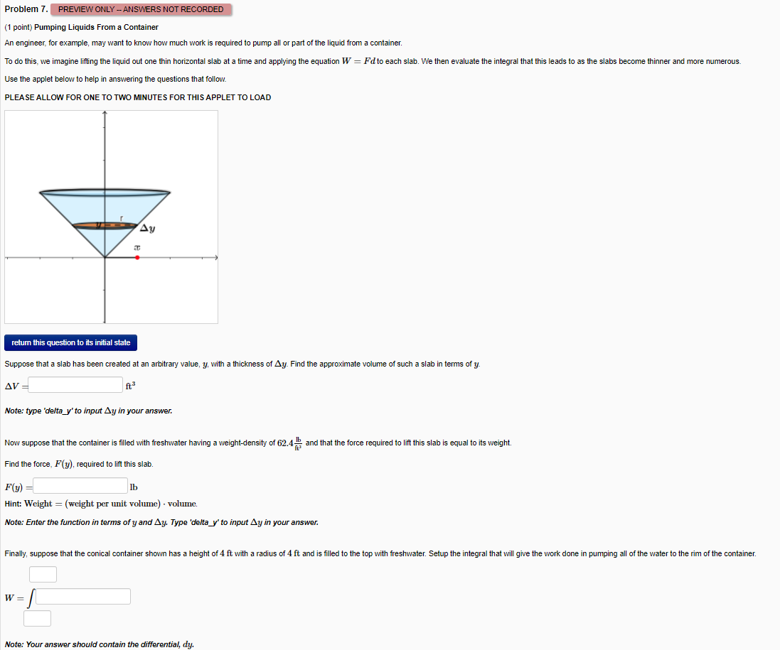 Solved Problem 7. PREVIEW ONLY -- ANSWERS NOT RECORDED (1 | Chegg.com