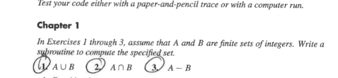 Solved Test your code either with a paper-and-pencil trace | Chegg.com