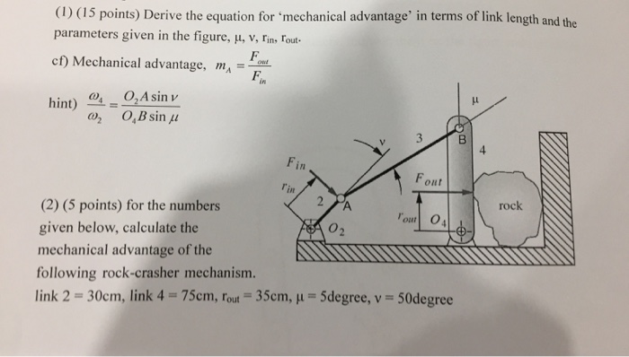 Solved (1) (15 points) Derive the equation for 'mechanical | Chegg.com Solved (1) (15 points) Derive the equation for 'mechanical | Chegg.com