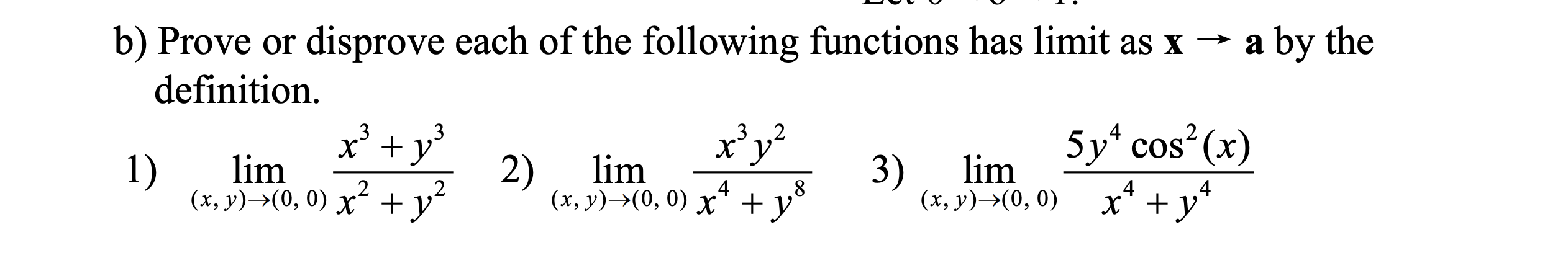 Solved b) Prove or disprove each of the following functions | Chegg.com