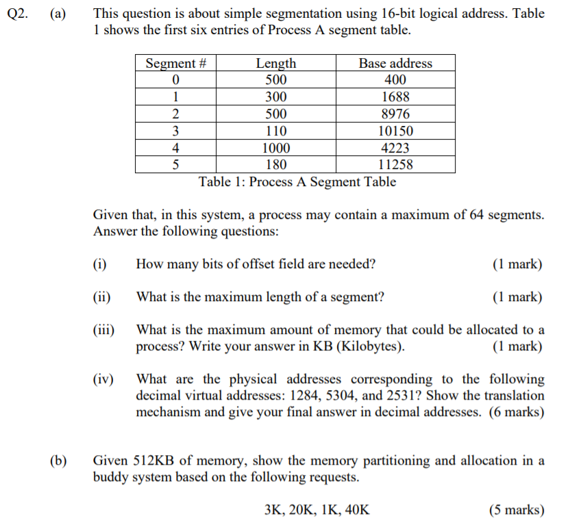 Solved Q2. (a) This question is about simple segmentation | Chegg.com