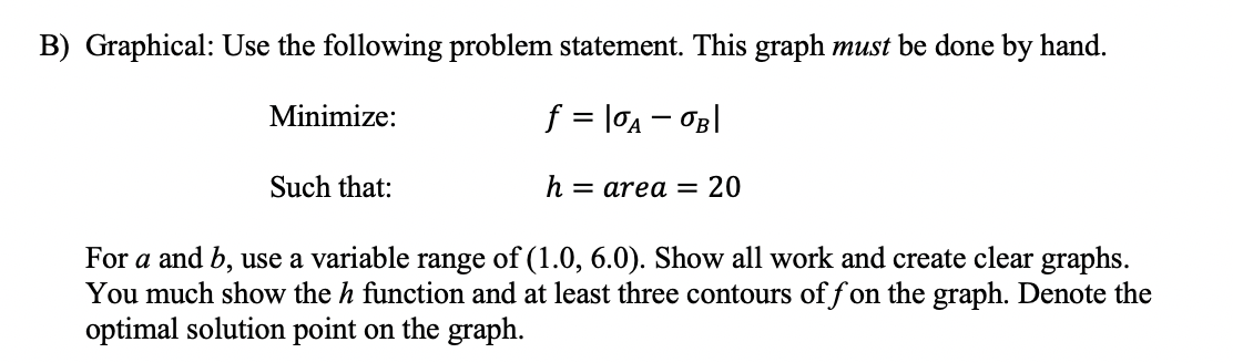 Solved B) Graphical: Use the following problem statement. | Chegg.com