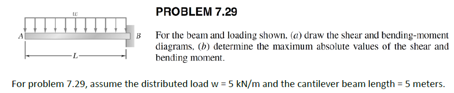 Solved w PROBLEM 7.29 A B For the beam and loading shown, | Chegg.com