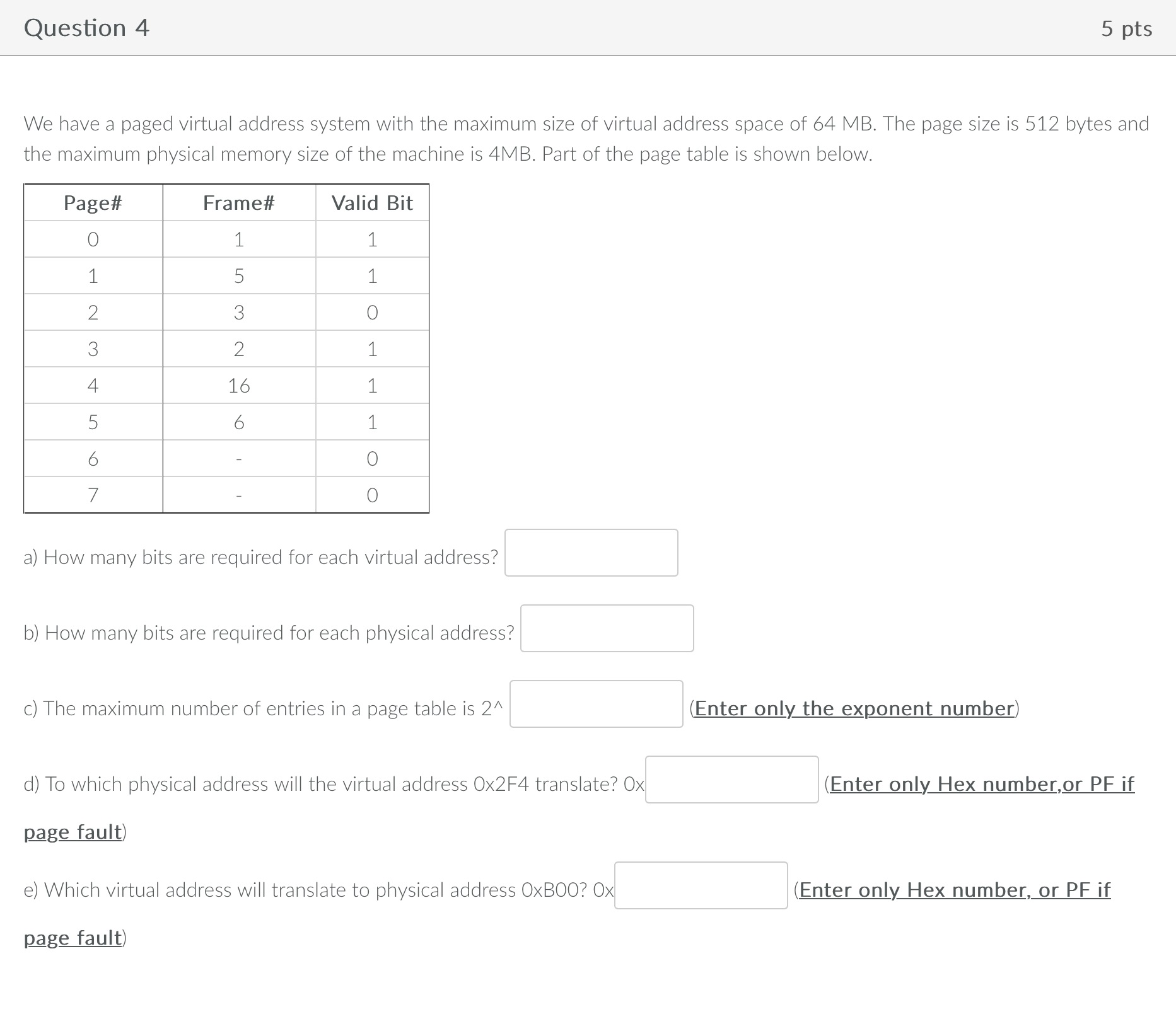 Solved We have a paged virtual address system with the | Chegg.com