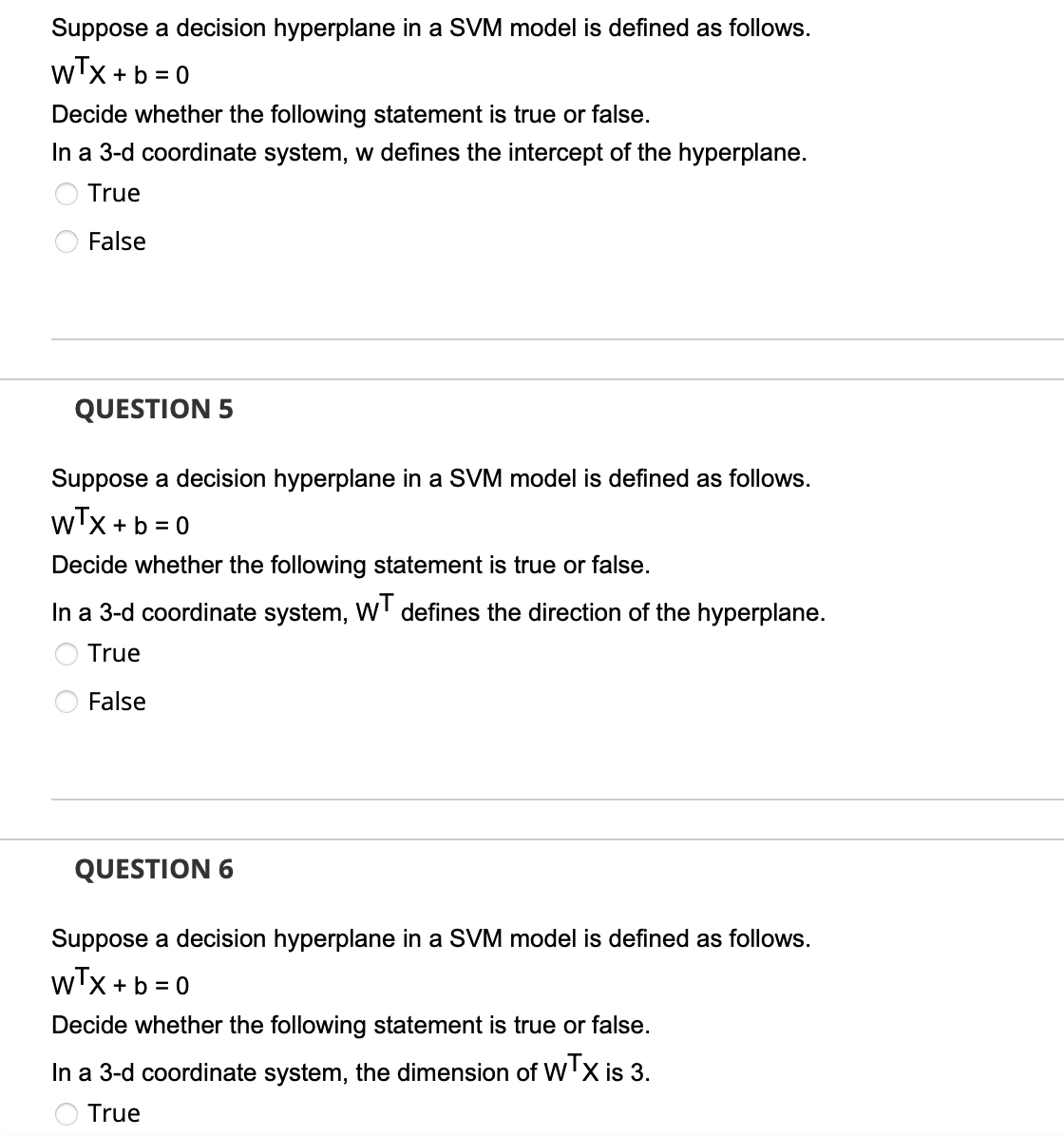 Solved Suppose a decision hyperplane in a SVM model is | Chegg.com