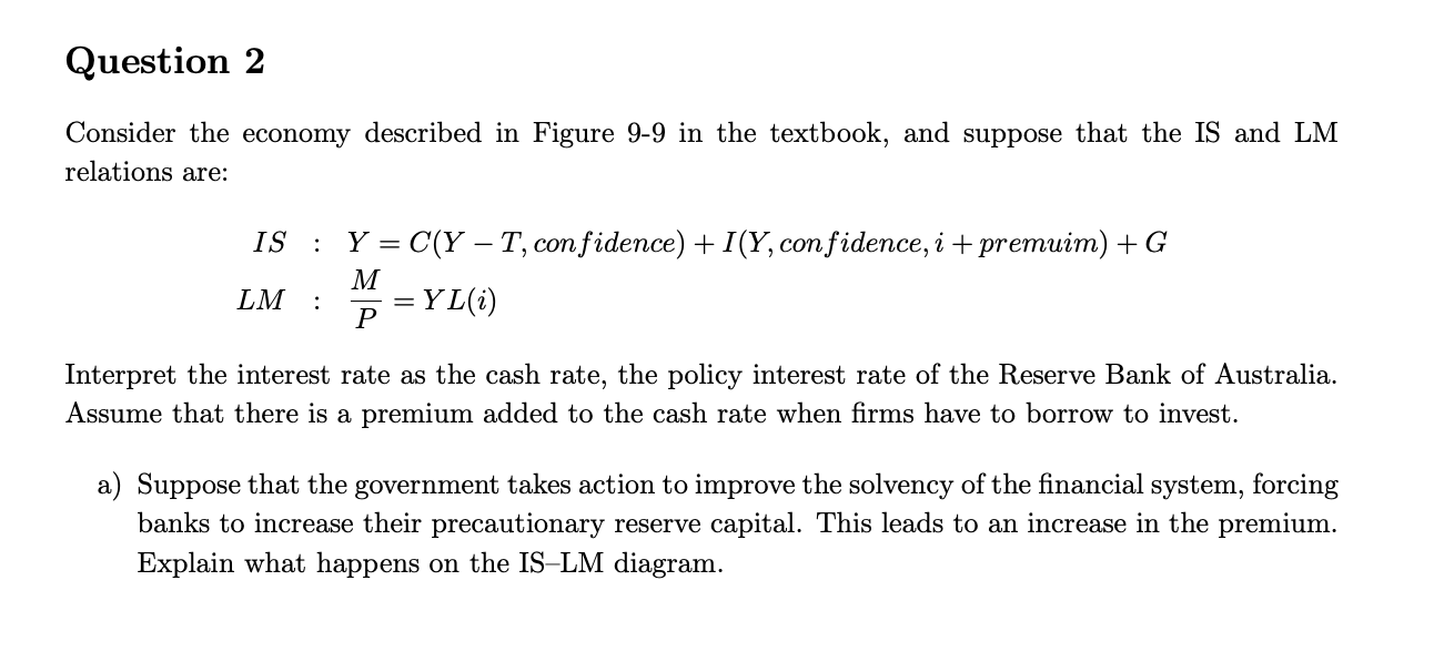 Solved Consider the economy described in Figure 9-9 in the | Chegg.com