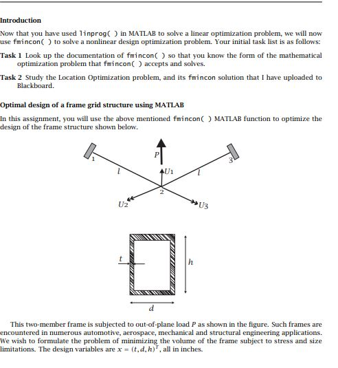 Introduction Now that you have used linprogin MATLAB | Chegg.com