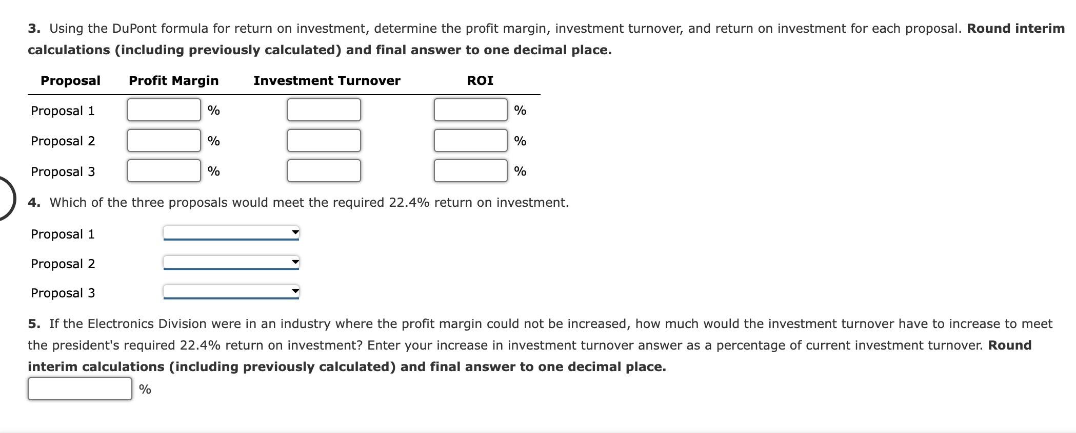 Solved Effect of Proposals on Divisional Performance A | Chegg.com