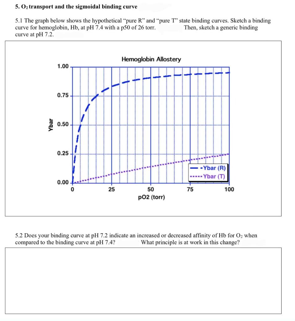 Solved 5. O2 transport and the sigmoidal binding curve 5.1 | Chegg.com