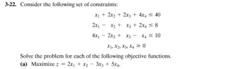 Solved 3-22. Consider the following set of constraints: x | Chegg.com