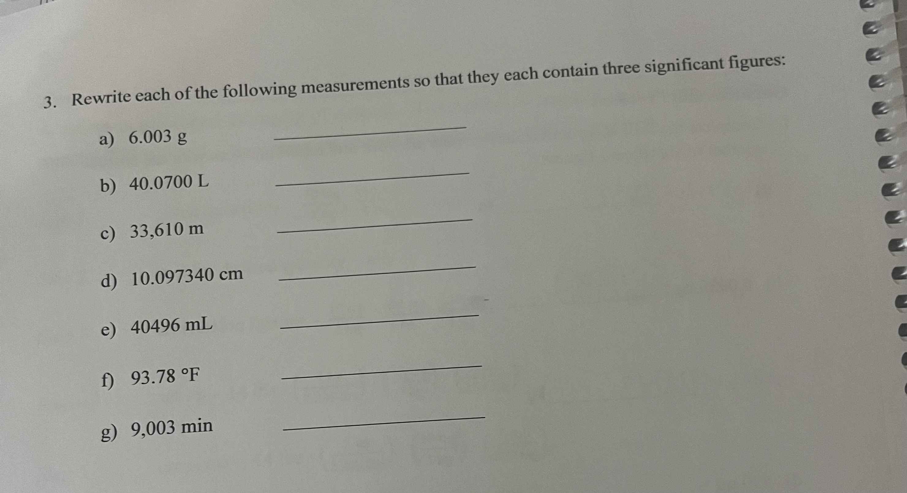 Solved Rewrite each of the following measurements so that | Chegg.com