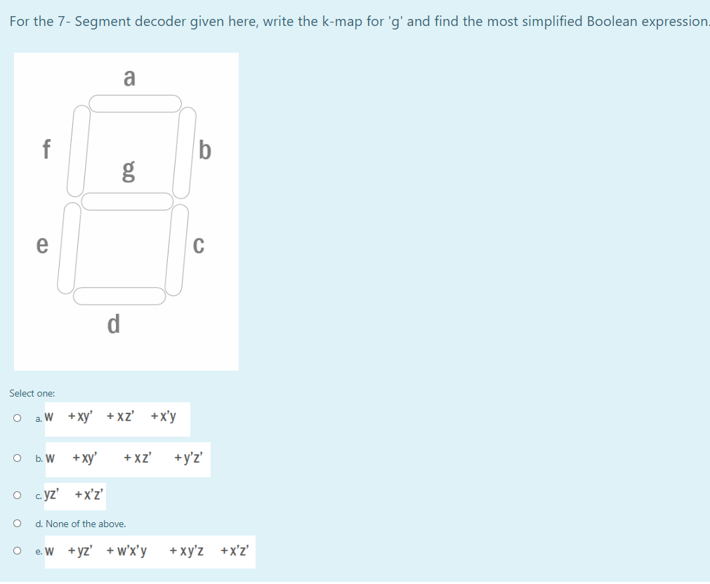 Solved For the 7- Segment decoder given here, write the | Chegg.com
