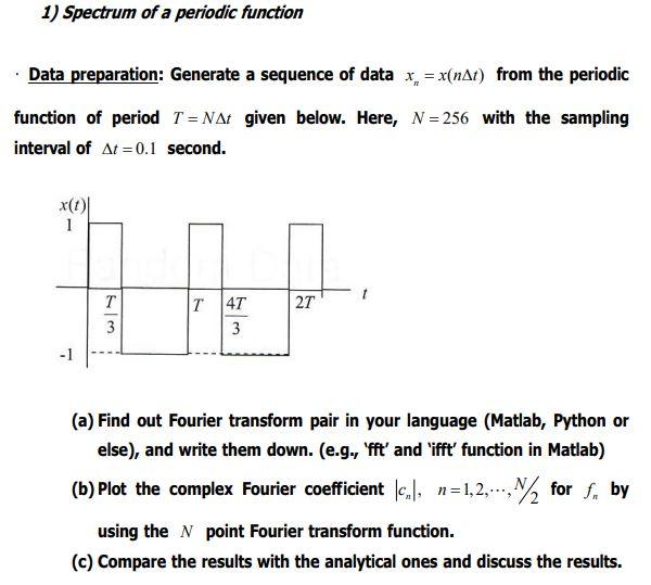 Data preparation: Generate a sequence of data | Chegg.com