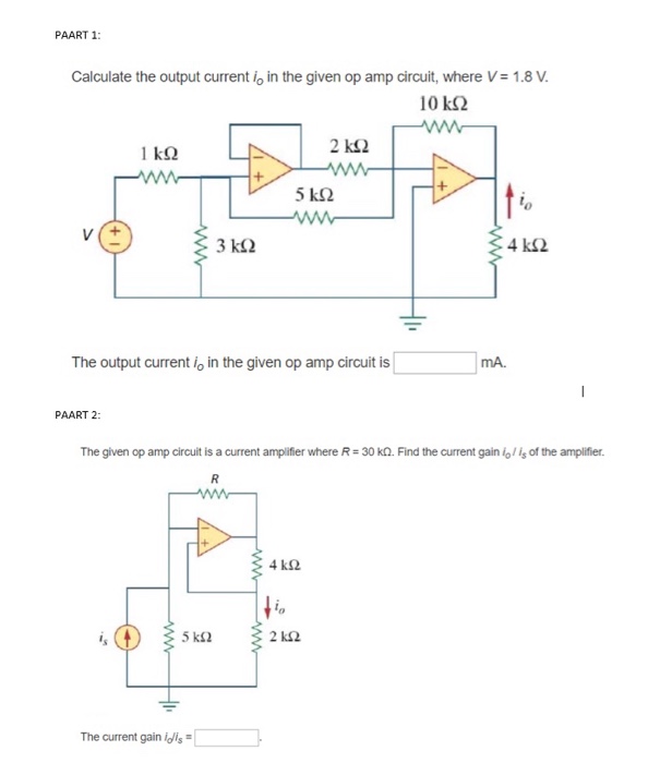 Solved PAART 1 Calculate the output current io in the given | Chegg.com