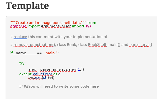 Bookshelf Manager Instructions It will read in | Chegg.com