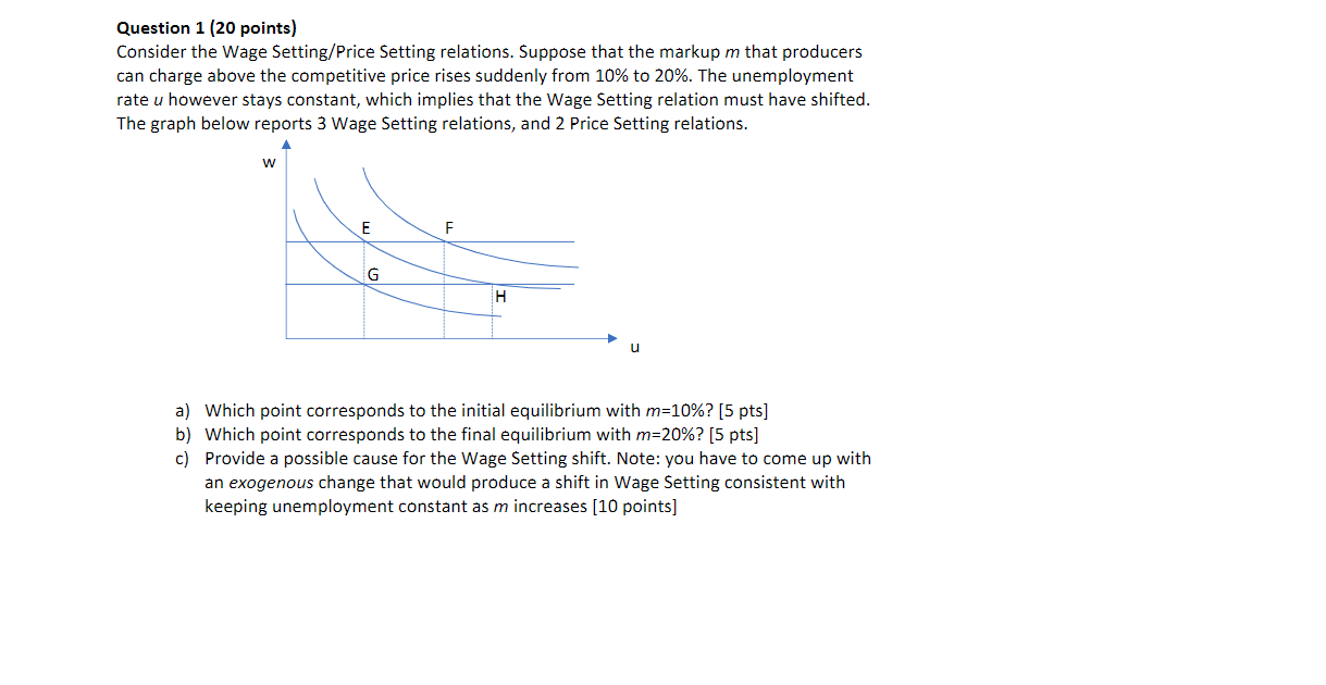 Solved Question 1 (20 points) Consider the Wage | Chegg.com