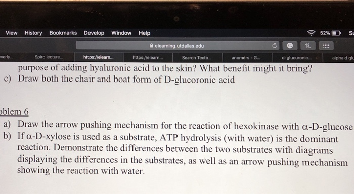 Solved View History Bookmarks Develop Window Help 을 | Chegg.com