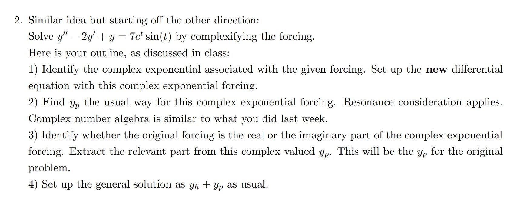 Solved 2. Similar idea but starting off the other direction: | Chegg.com