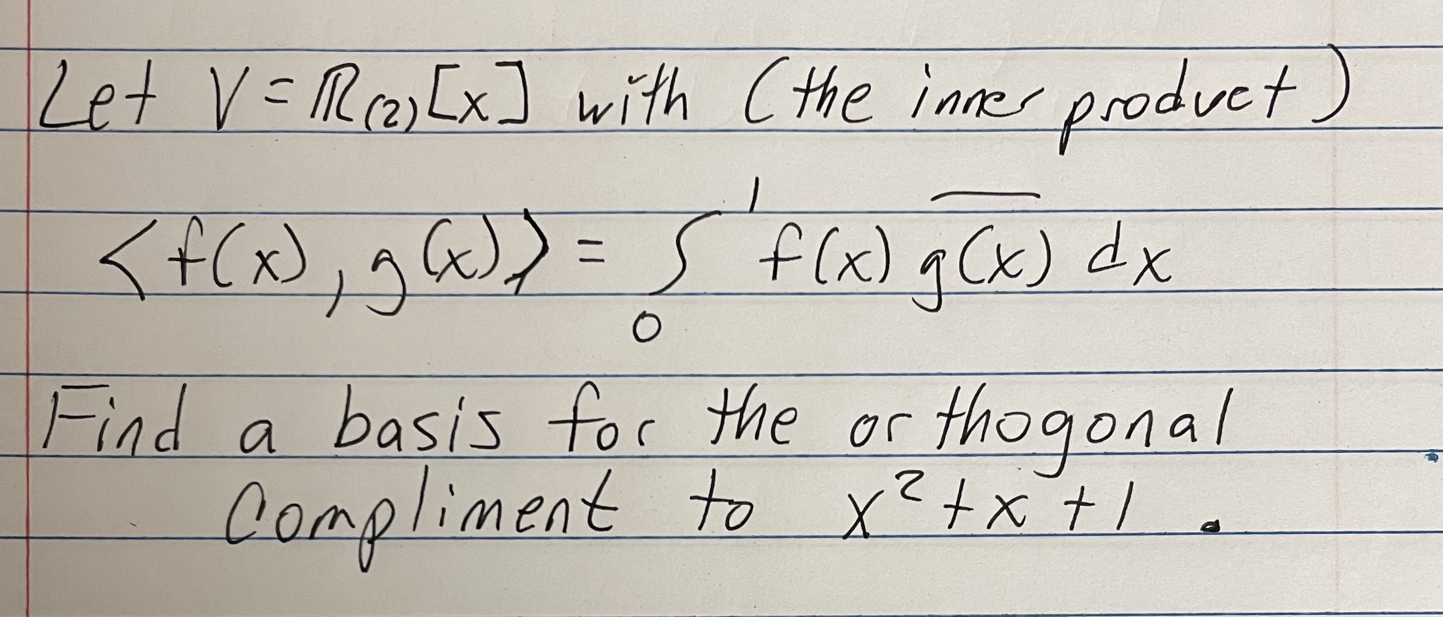 Solved Let V=Mrz [x] with (the inner product, | Chegg.com