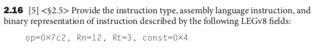 Solved 216 5 Provide The Instruction Type