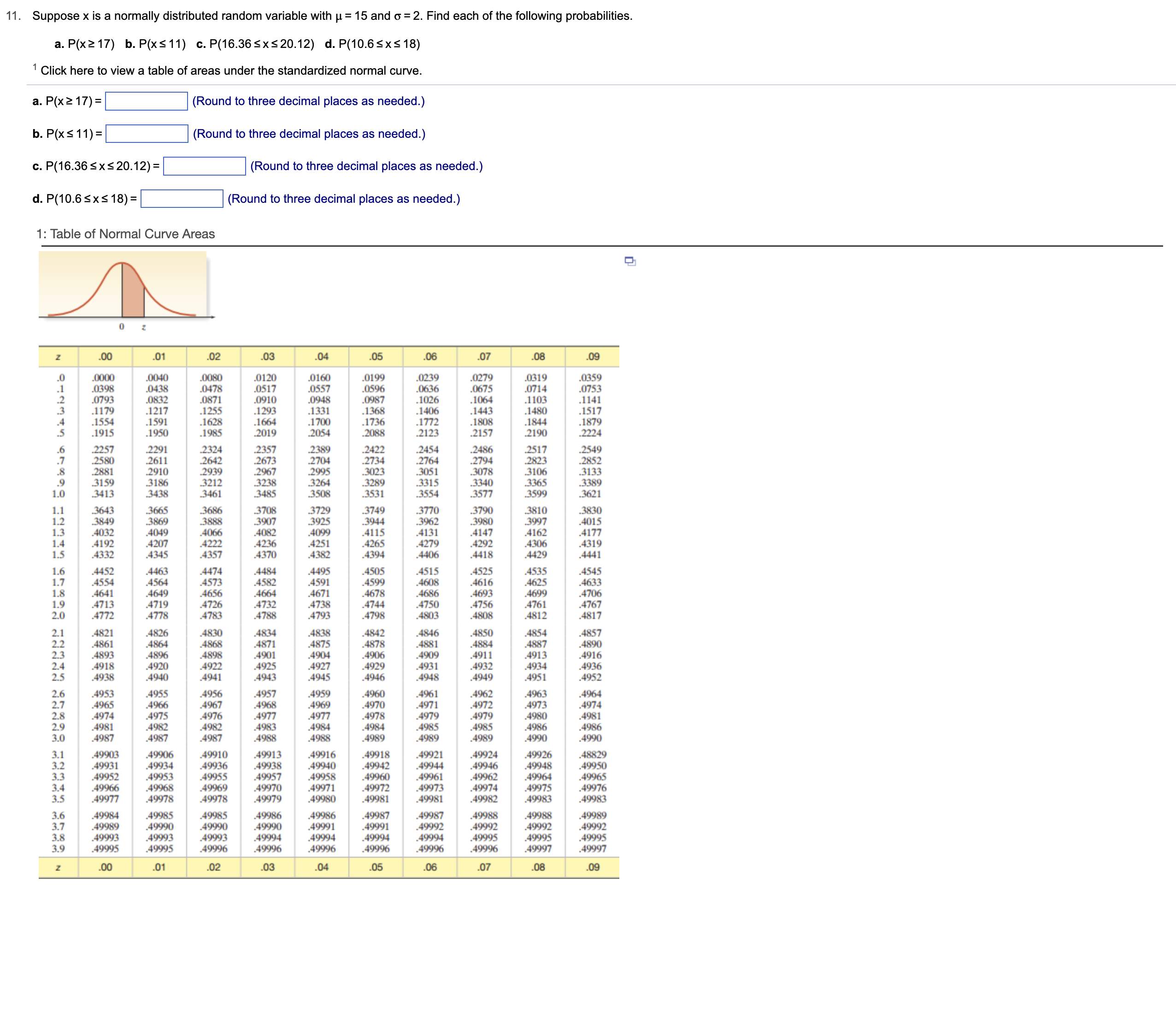 Solved 1. Suppose x is a normally distributed random | Chegg.com