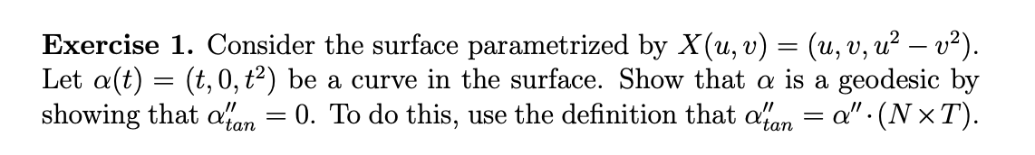 Solved Exercise 1. Consider the surface parametrized by | Chegg.com