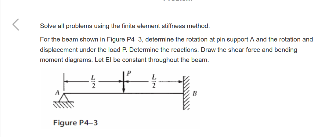 Solved Solve all problems using the finite element stiffness | Chegg.com
