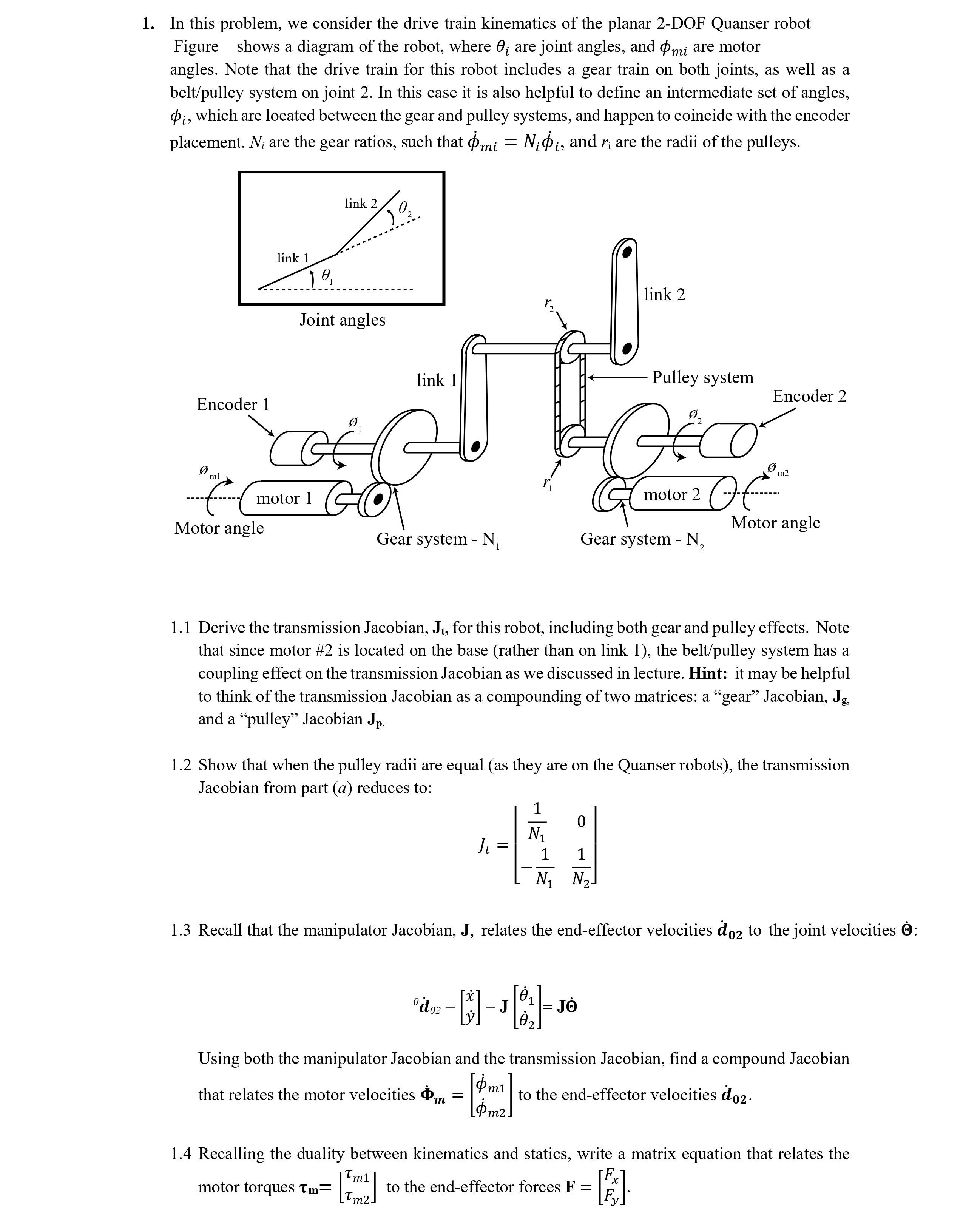 Solved In this problem, we consider the drive train | Chegg.com