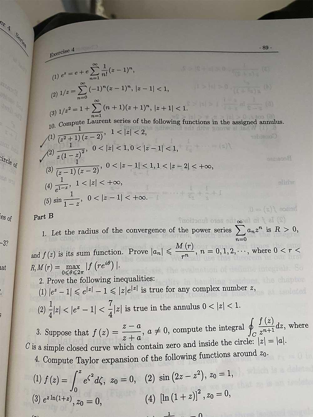 (1) ez=e+e∑n=1∞n!1(z−1)n (2) | Chegg.com