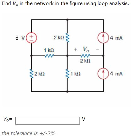 Solved Find V0 in the network in the figure using | Chegg.com