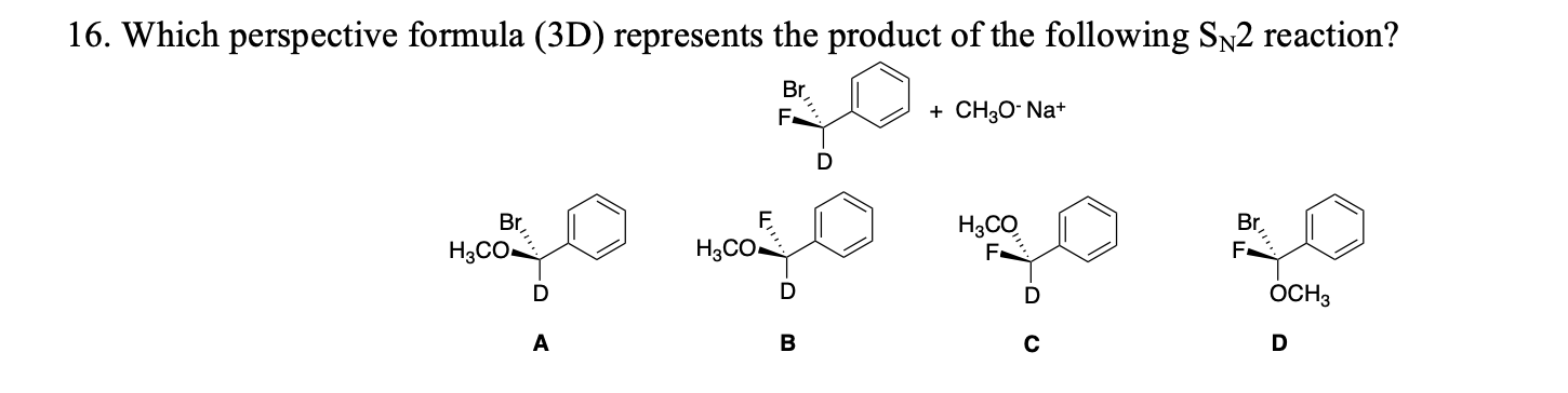 Solved 16. Which perspective formula (3D) represents the | Chegg.com