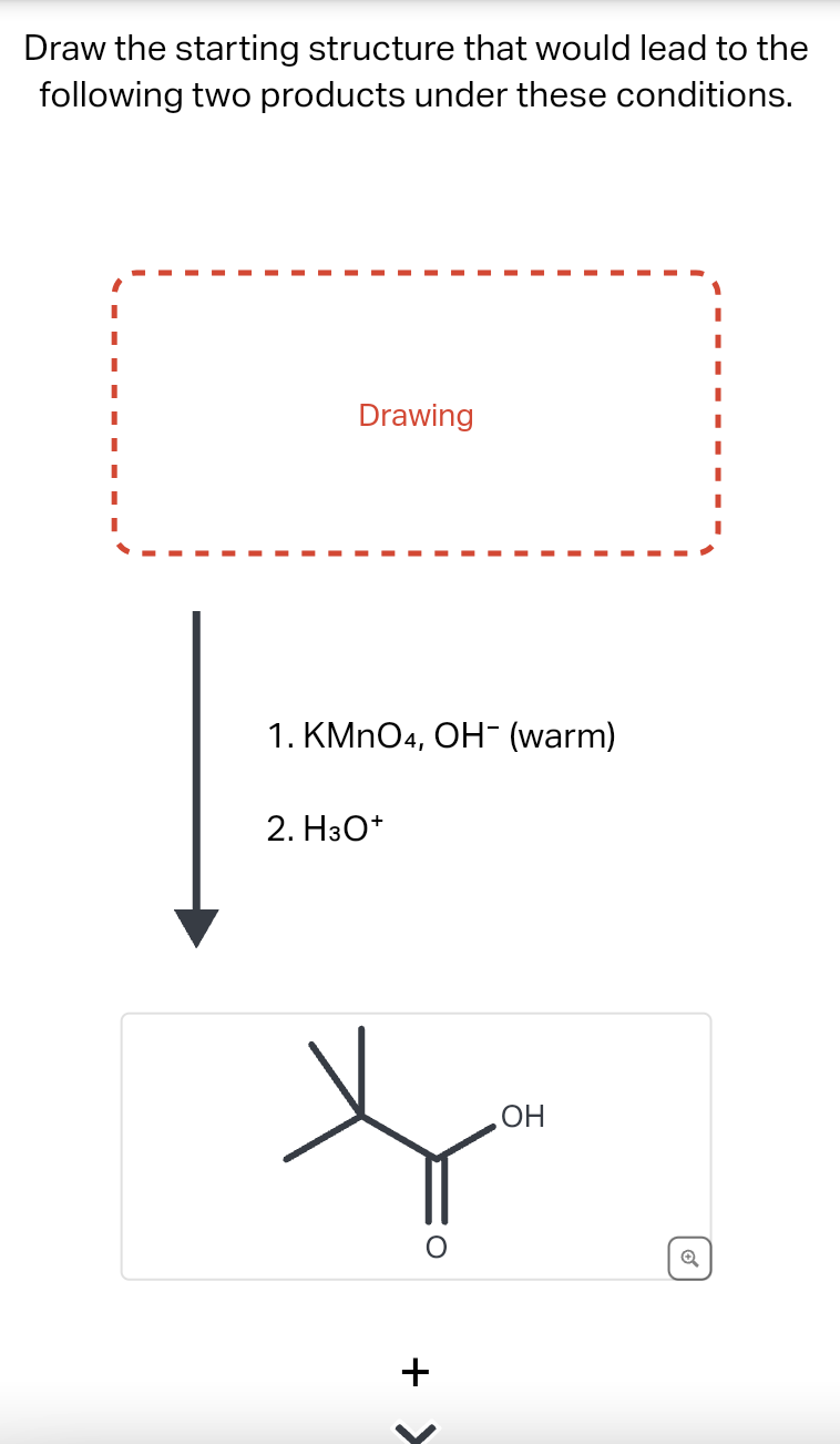 Solved Draw the starting structure that would lead to the | Chegg.com