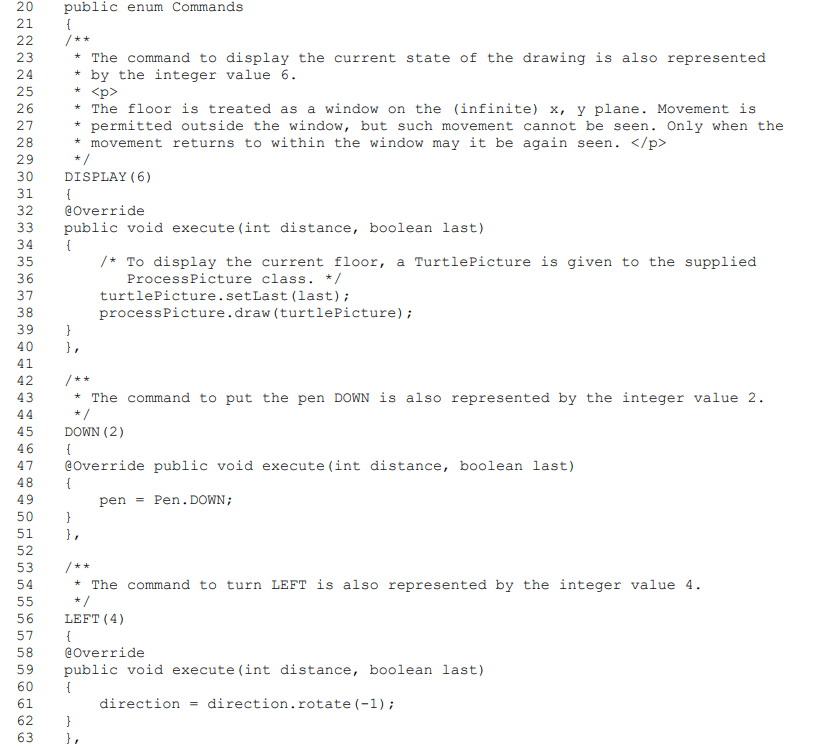 Solved The class Commands (Listing 2A) is an enum class. How | Chegg.com