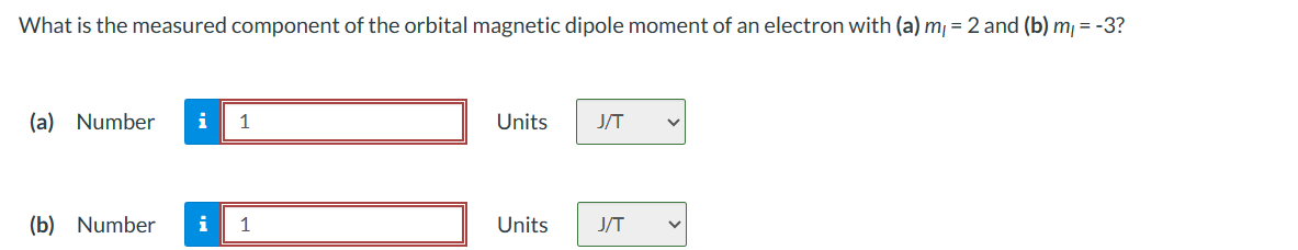 Solved What is the measured component of the orbital | Chegg.com