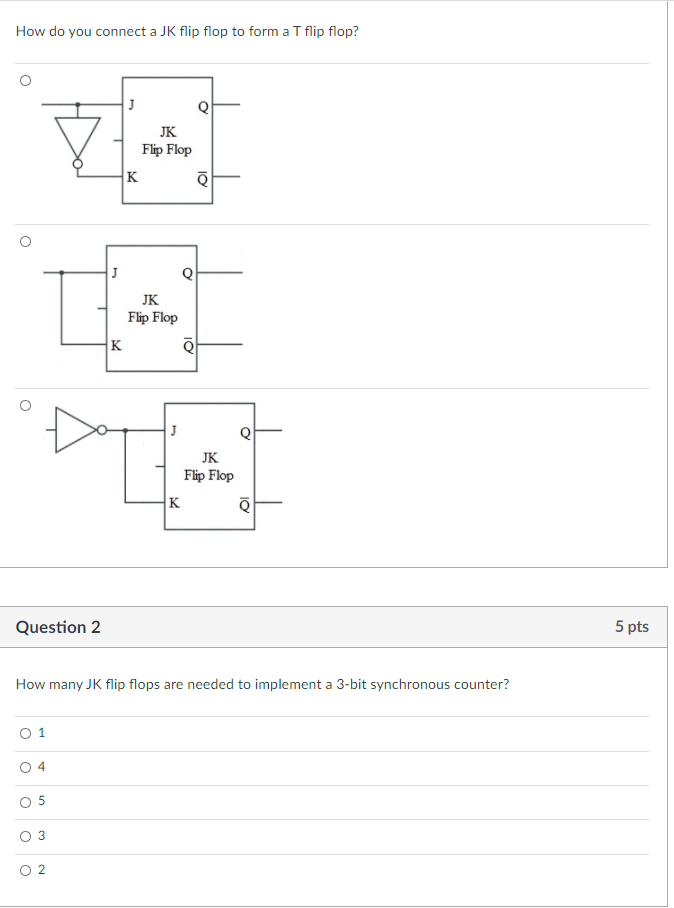 Solved How do you connect a JK flip flop to form a T flip | Chegg.com