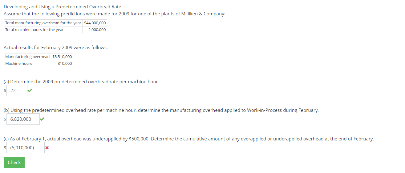 Solved Developing and Using a Predetermined Overhead Rate | Chegg.com