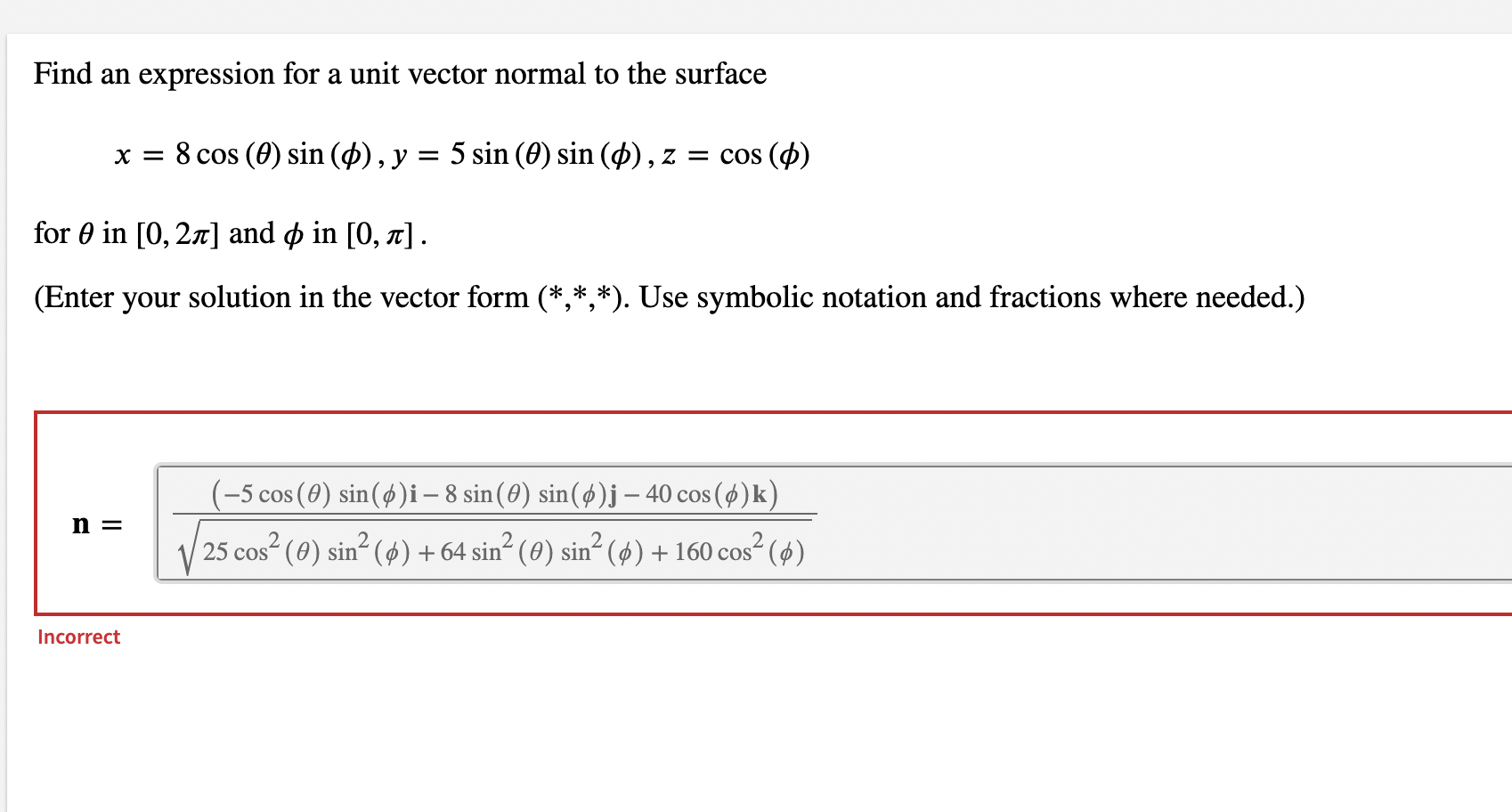 Solved Find an expression for a unit vector normal to the | Chegg.com