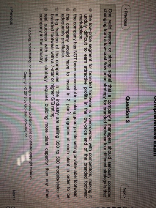 Solved Question 3 Next One valid reason or strong signal | Chegg.com
