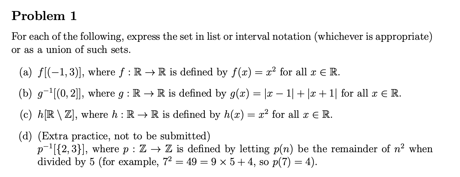 Solved For each of the following, express the set in list or | Chegg.com