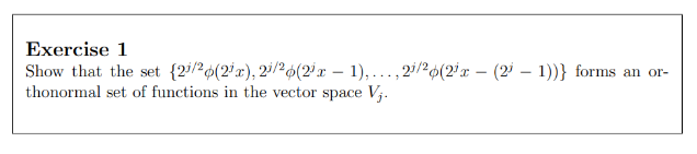 Solved Exercise 1Show that the set | Chegg.com