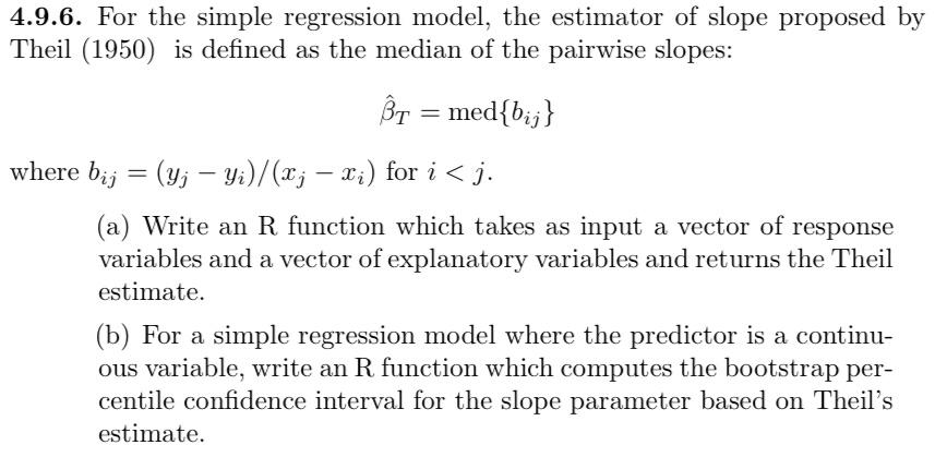 Solved 4.9.6. For the simple regression model, the estimator | Chegg.com