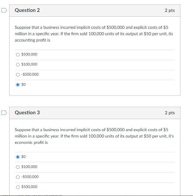 Solved Suppose that a business incurred implicit costs of | Chegg.com