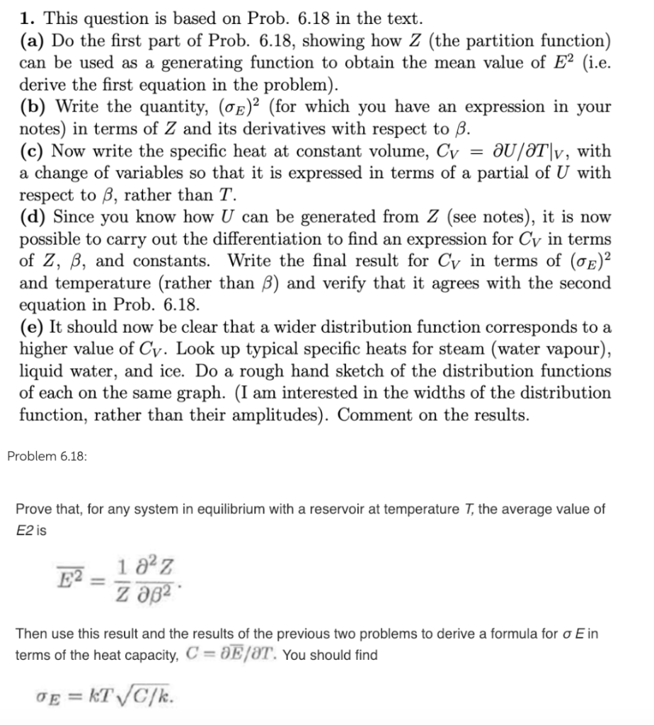 Solved 1. This question is based on Prob. 6.18 in the text. | Chegg.com