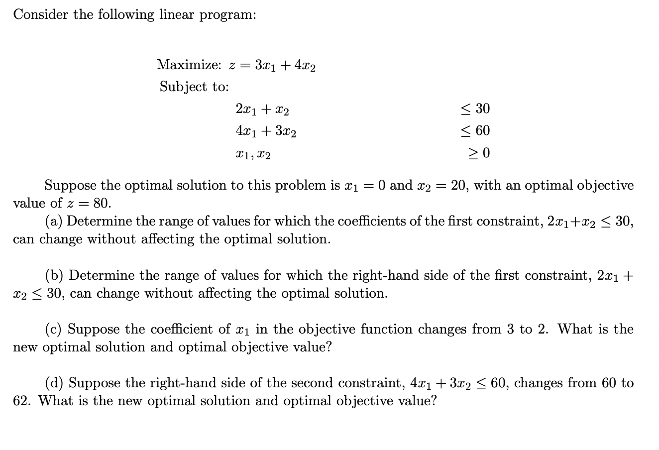 Solved Consider the following linear program: Maximize: | Chegg.com