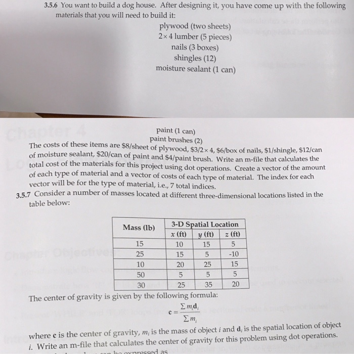 You want to build a dog house. After designing it, | Chegg.com