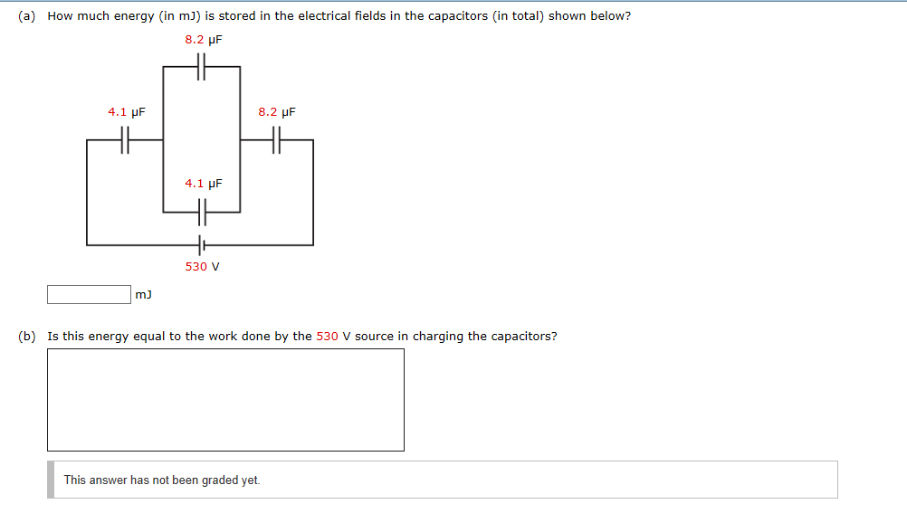 Solved (a) How much energy (in mJ) is stored in the | Chegg.com
