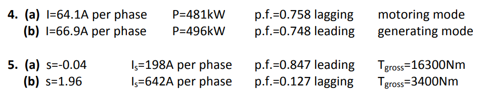 Solved Neglecting stator core loss and using the approximate | Chegg.com