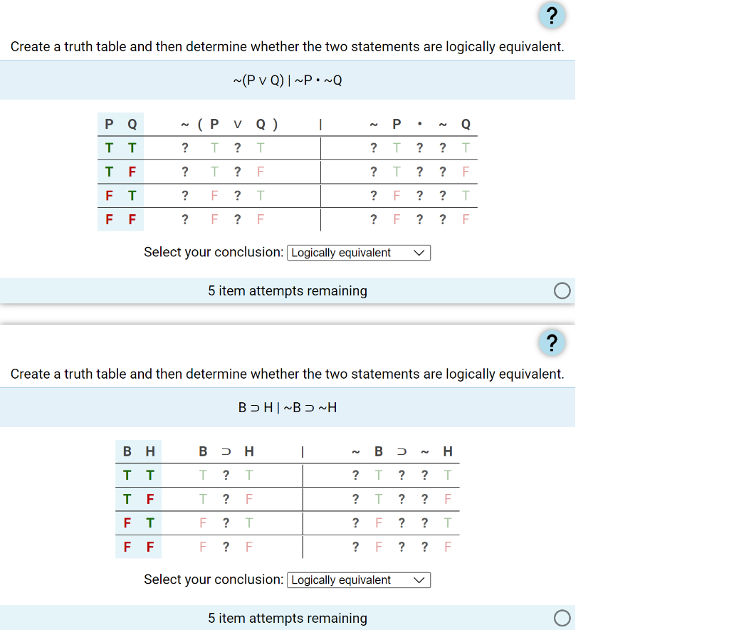 Solved Create a truth table and then determine whether the | Chegg.com