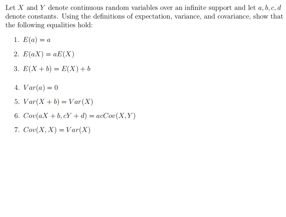 Solved Let X and Y denote continuous random variables over | Chegg.com