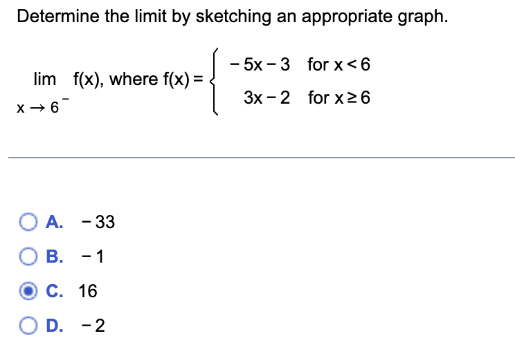Solved Determine the limit by sketching an appropriate | Chegg.com